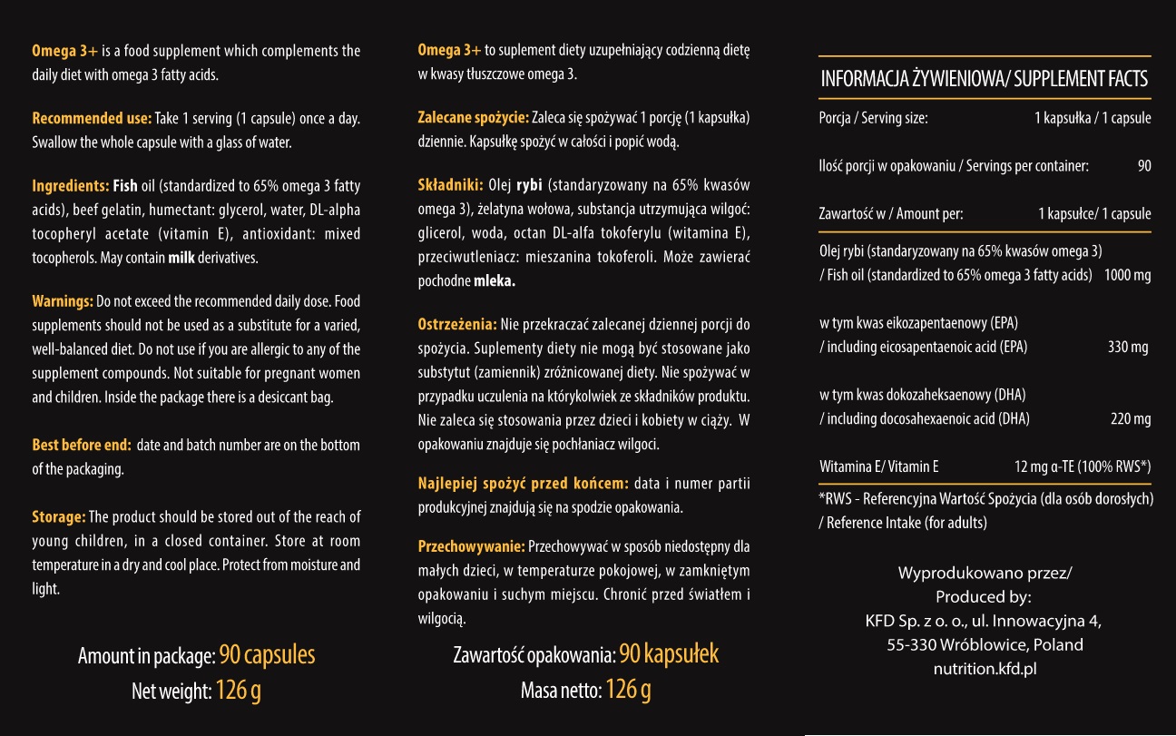 KFD Omega 3+ 90 kaps.